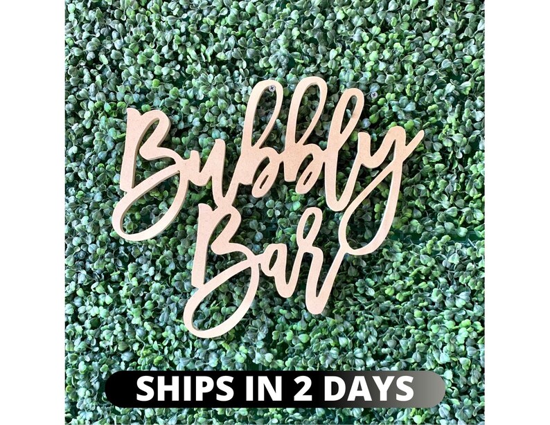 Bubbly Bar Wood Sign Wedding Backdrop Wedding Bar Sign | Etsy