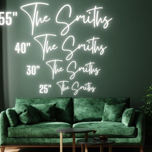 Family Name Neon Sign Neon Name Sign Wedding Backdrop - Etsy