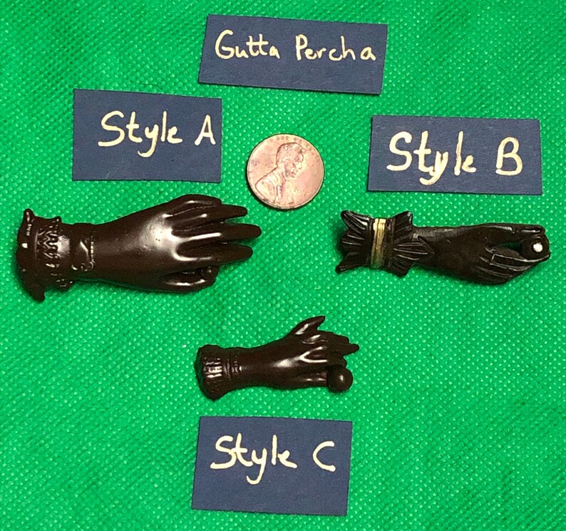 Reproduction Victorian Mourning Sentimental Hand Holding a Ring With ...