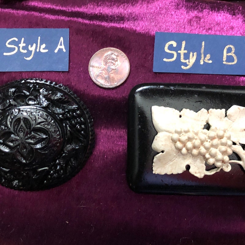 Antique Jet Mourning Brooch - Etsy