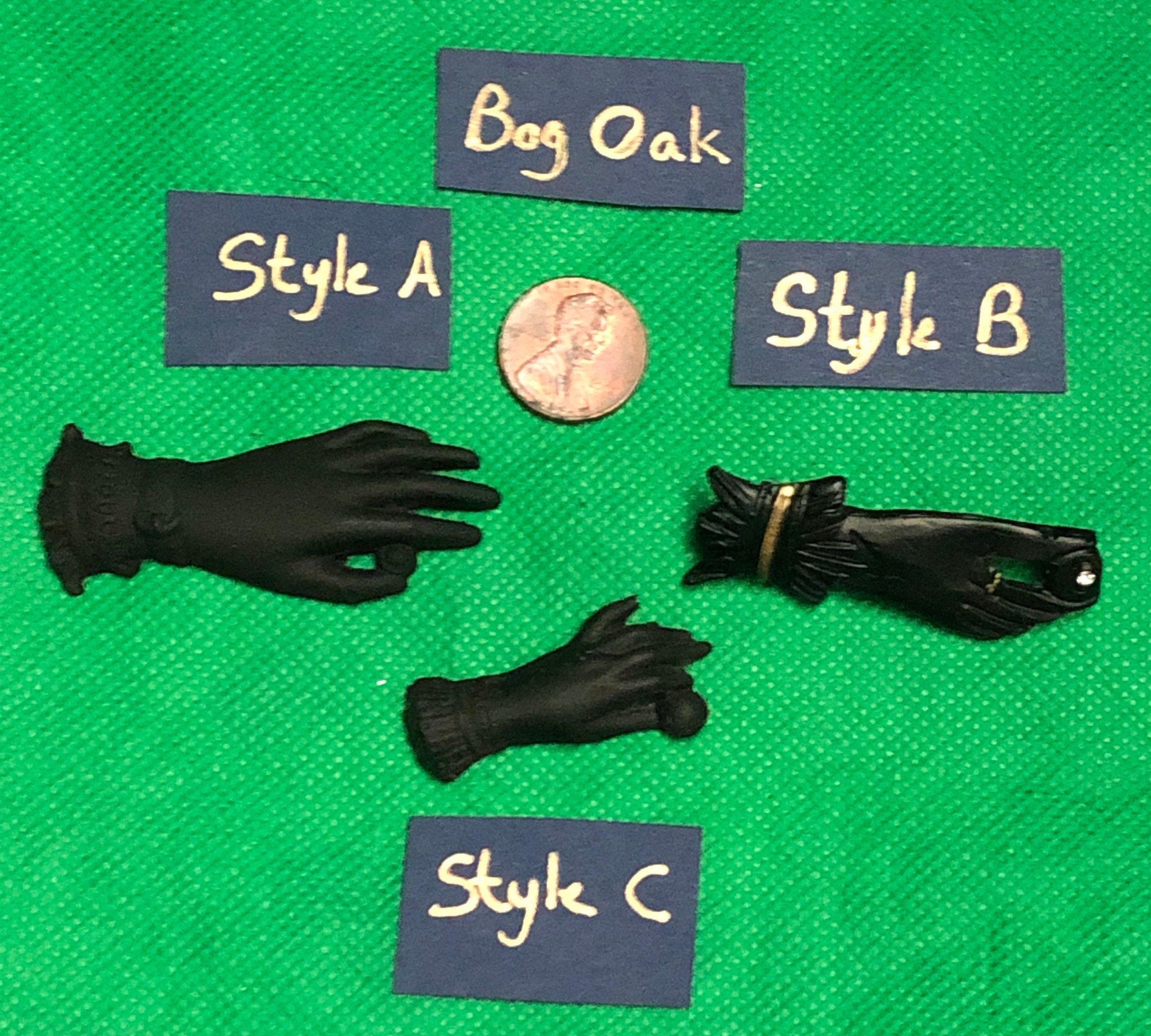 Reproduction Victorian Mourning Sentimental Hand Holding a Ring With ...