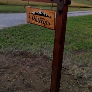 Custom Last Name Carved Driveway Sign - Etsy