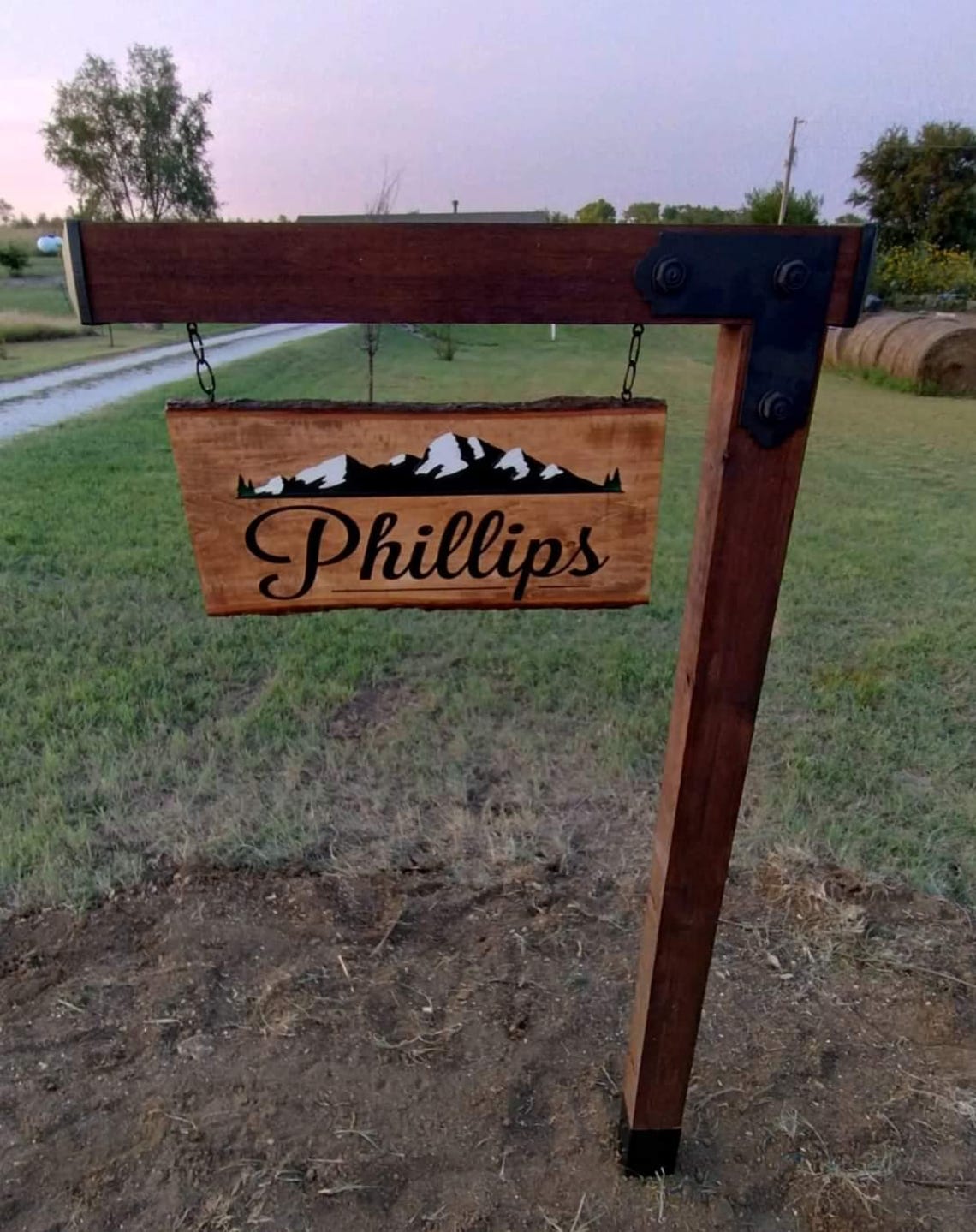 Custom Last Name Carved Driveway Sign - Etsy
