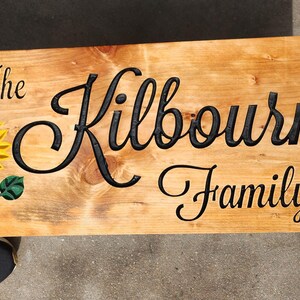 Carved Wood Hanging Welcome Sign - Etsy
