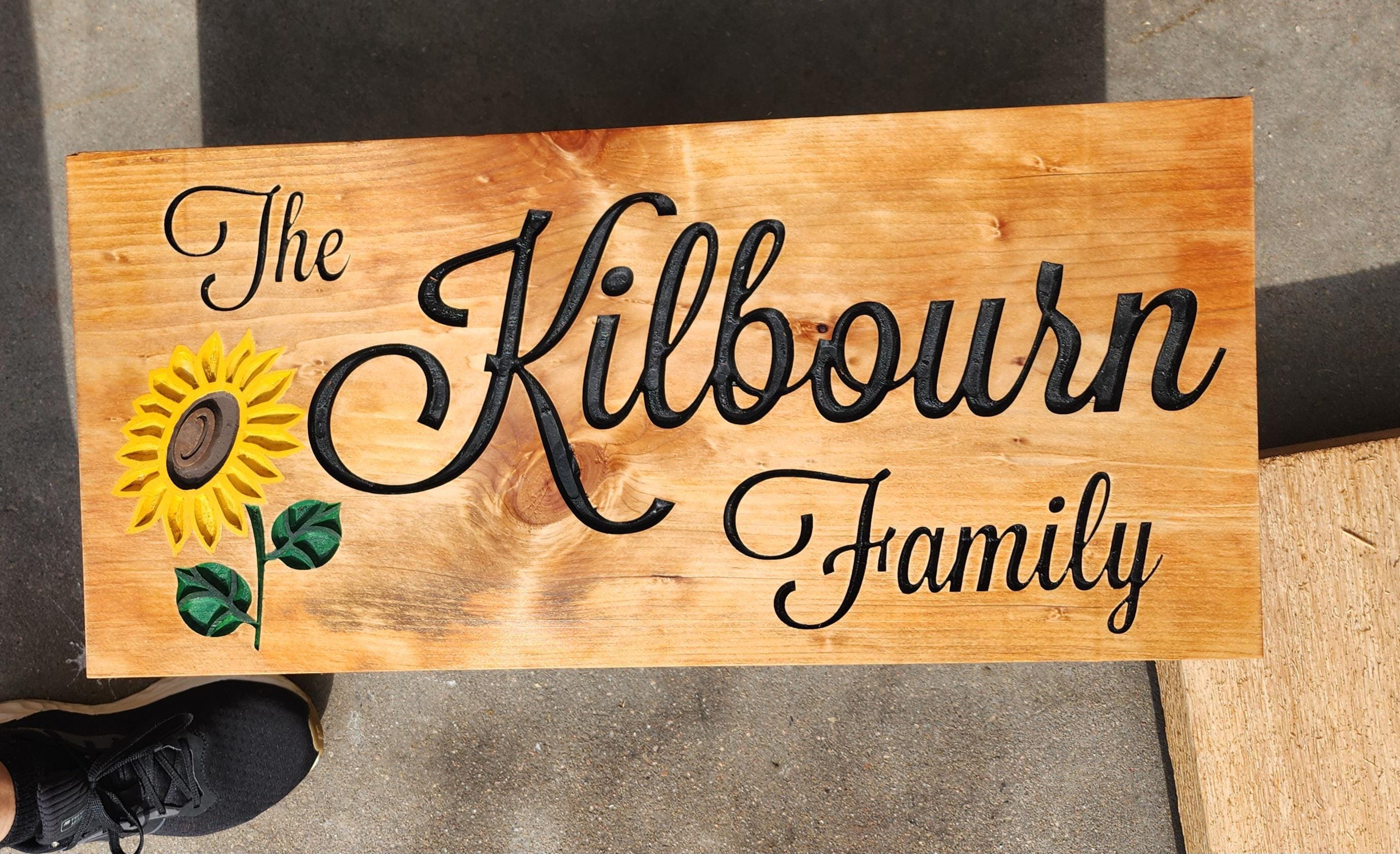 Carved Wood Hanging Welcome Sign - Etsy