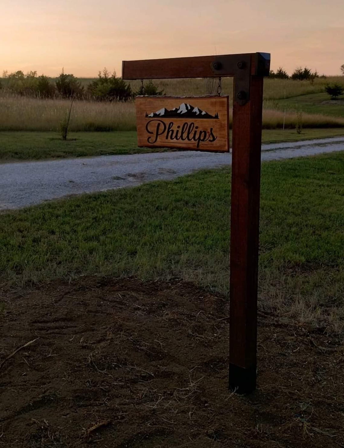 Custom Last Name Carved Driveway Sign - Etsy