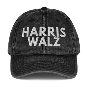 Harris Walz Vintage Cotton Twill Cap Kamala Harris Tim Walz Election ...