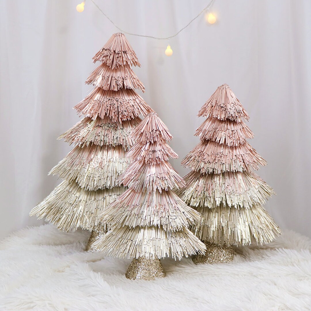 3PCS Small Christmas Trees Set ,christmas Crafts Party Table Home Decor ...