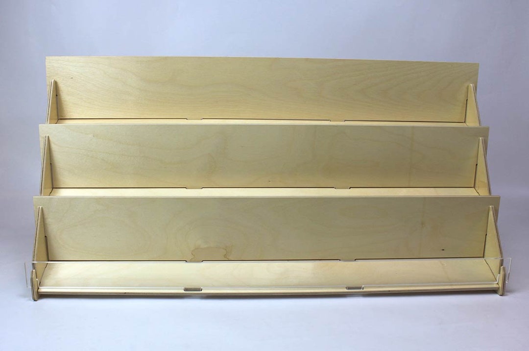 27 Wide, 4 Level Counter Top Card Display Rack, Modern, Minimalist ...