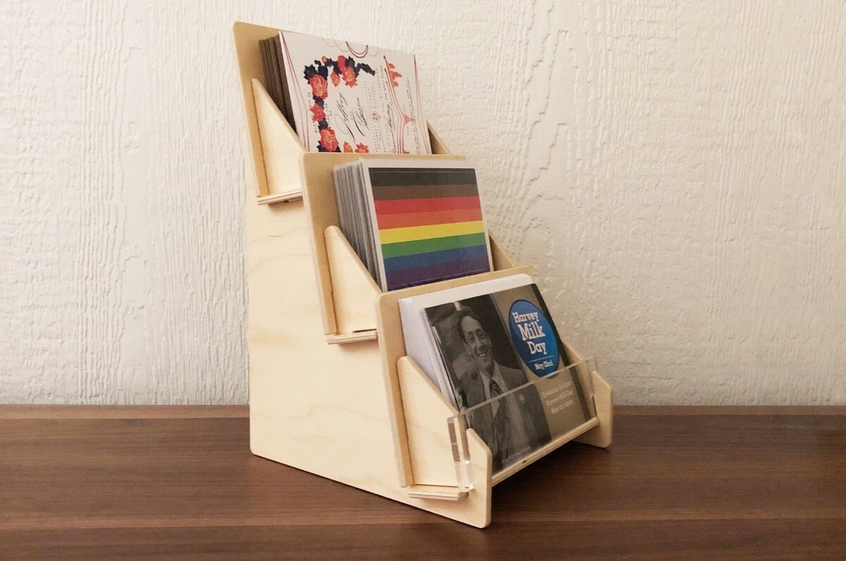 Counter Top Card Display Stand With 3 Shelves at 7 5/8 - Etsy