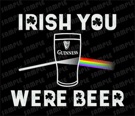 Irish You Were Beer Logo Vector EPS SVG Ai Fully Editable | Etsy