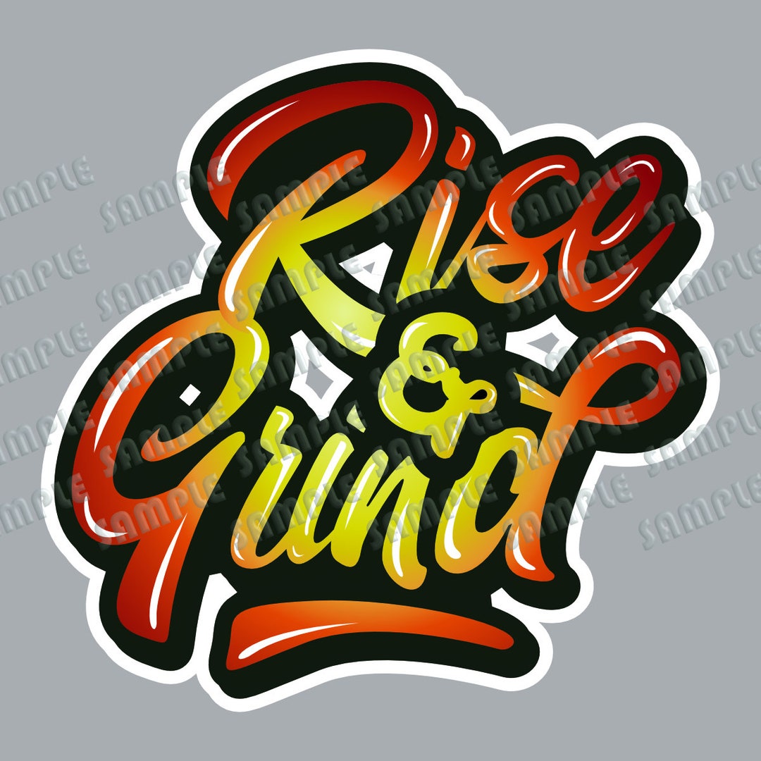 Rise and Grind Logo Vector EPS SVG Ai Fully Editable Layers, Download ...