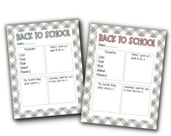 Back to School Printable First Day of School Printable - Etsy