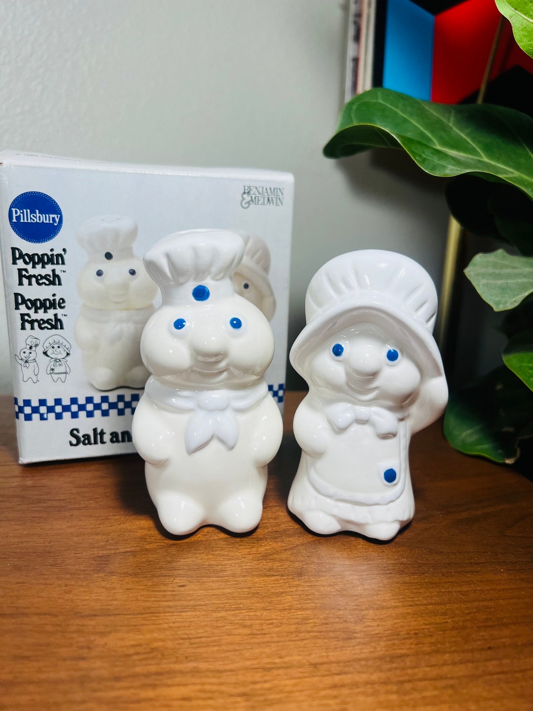 Vintage 1988 Pillsbury Doughboy and Girl Salt and Pepper Set New in Box - Etsy