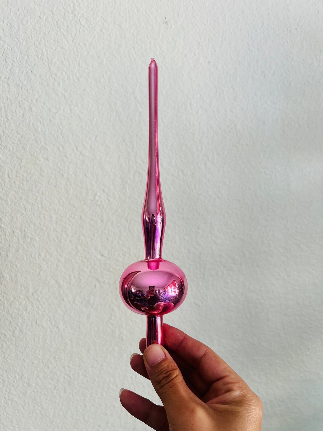 Vintage 1972 Pink Hand Blown Glass Santa Land Made in Poland - Etsy