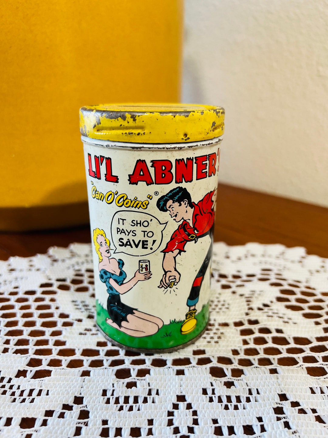 Vintage 1953 Li’l Abner’s “can of Coins” Bank” - Etsy