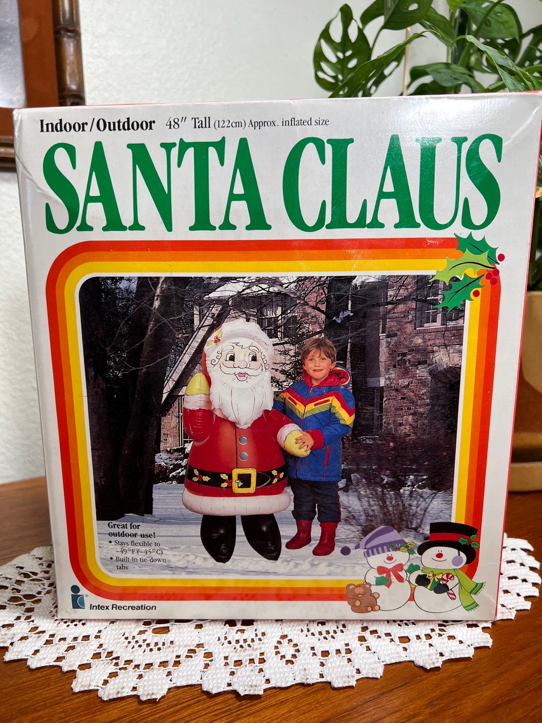 Vintage 1987 Inflatable Santa 48” New in Box - Etsy