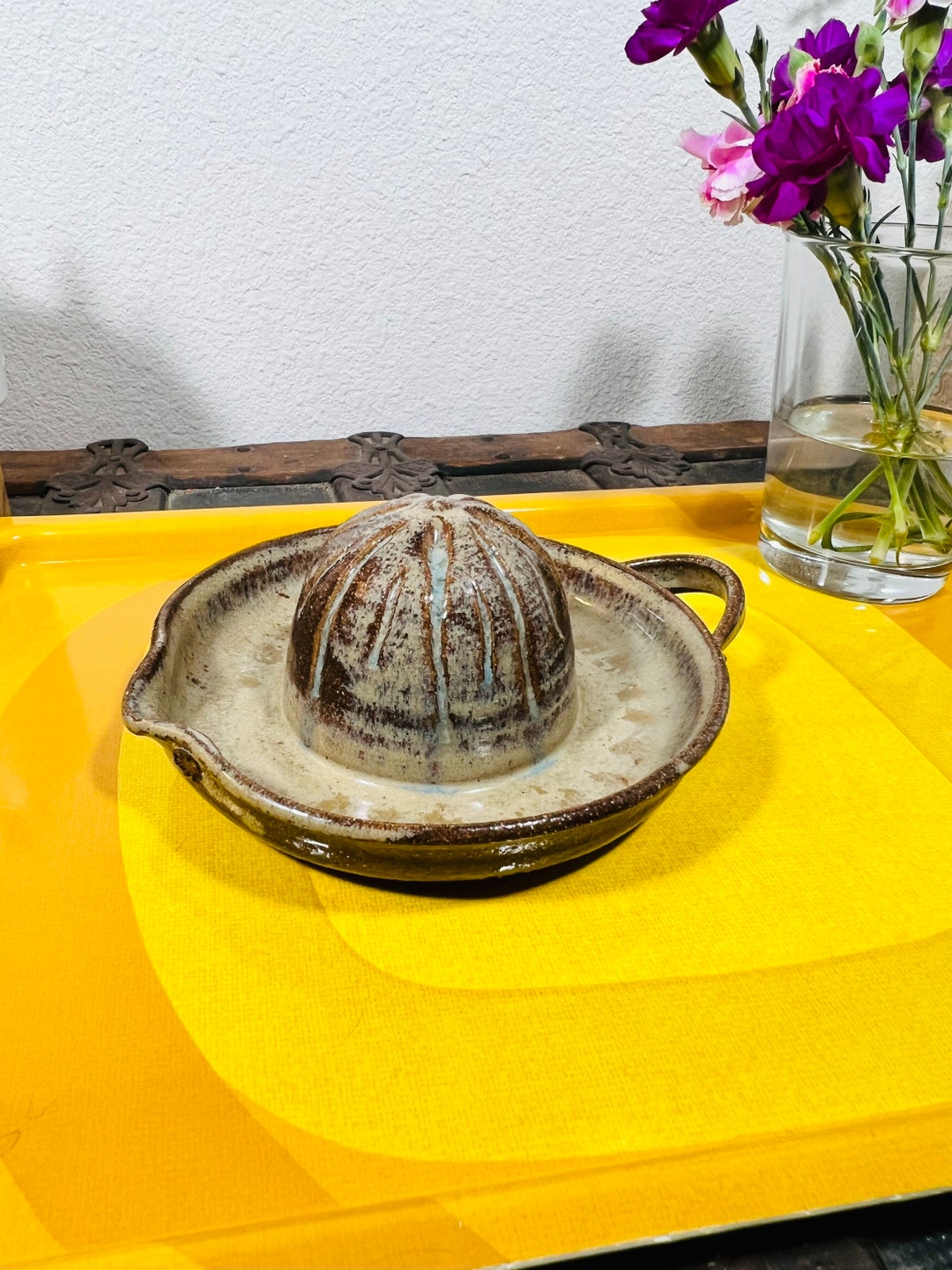 Vintage Mid Century Clay Pottery Juicer Signed - Etsy