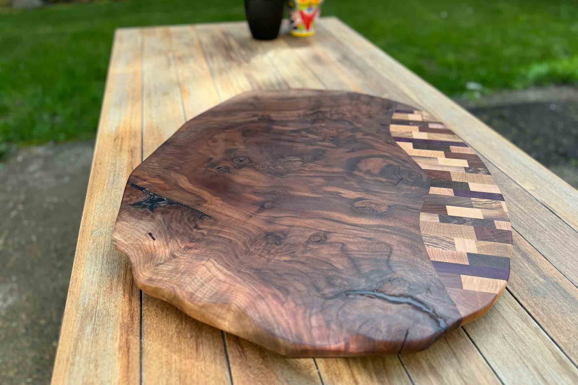 Mixed Wood Organic Design Lazy Susan Handcrafted From Reclaimed Woods ...