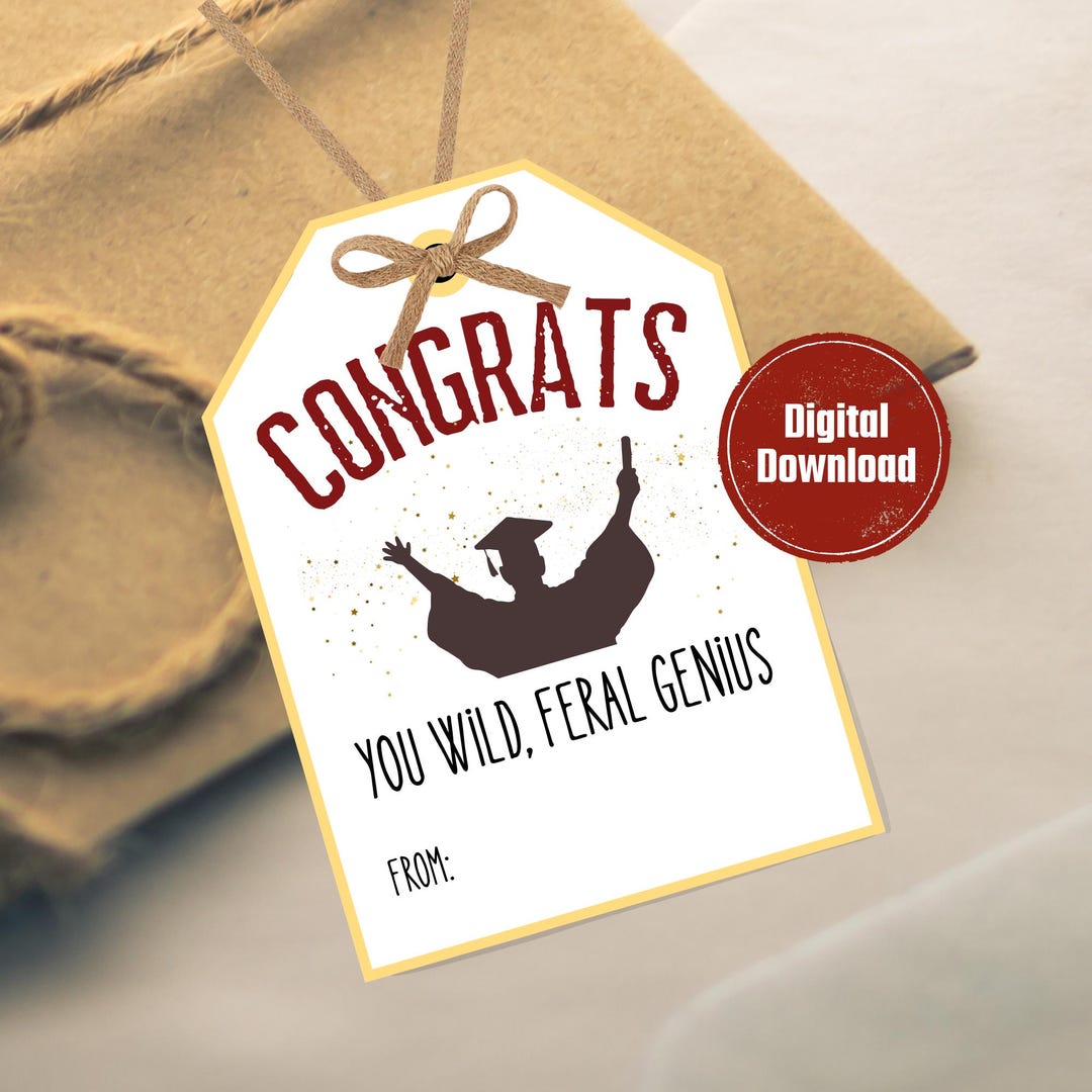 Congratulations Graduate Gift Tags Funny Graduation Gift Tags College ...