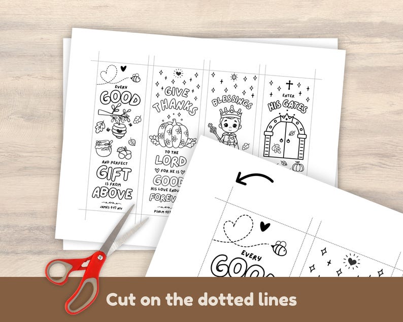 Printable Bible Verse Coloring Bookmark Craft, Thankful Activity ...