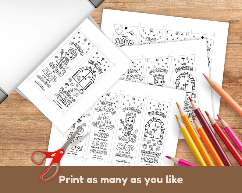 Printable Bible Verse Coloring Bookmark Craft, Thankful Activity ...