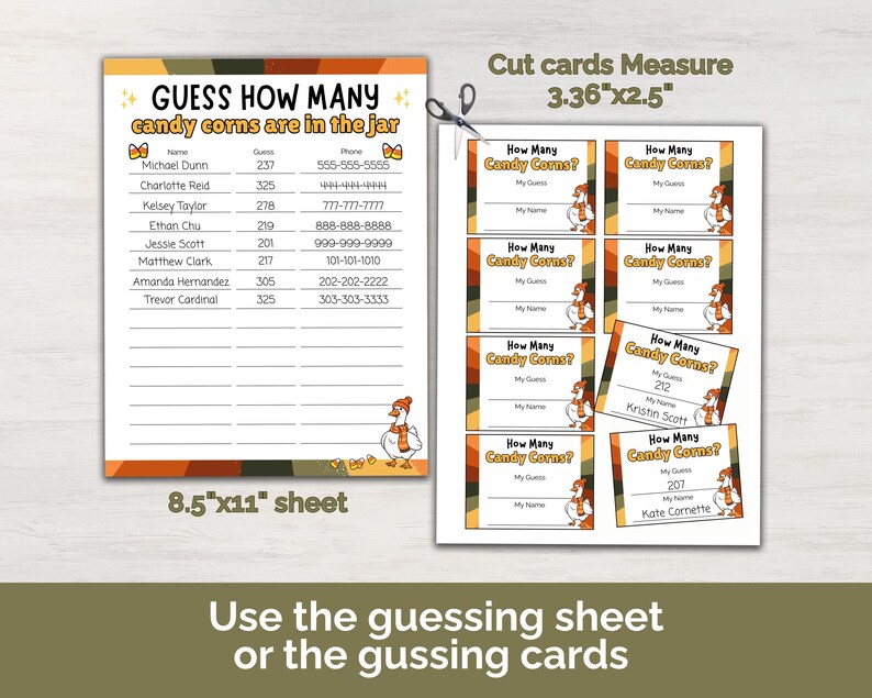 Candy Corn Guessing Game, Guess How Many Sign, Work Games, How Many in ...