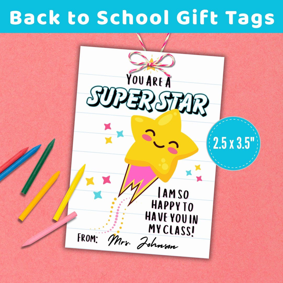 Meet the Teacher Tag, Welcome Back Tag, First Day of School Favor ...