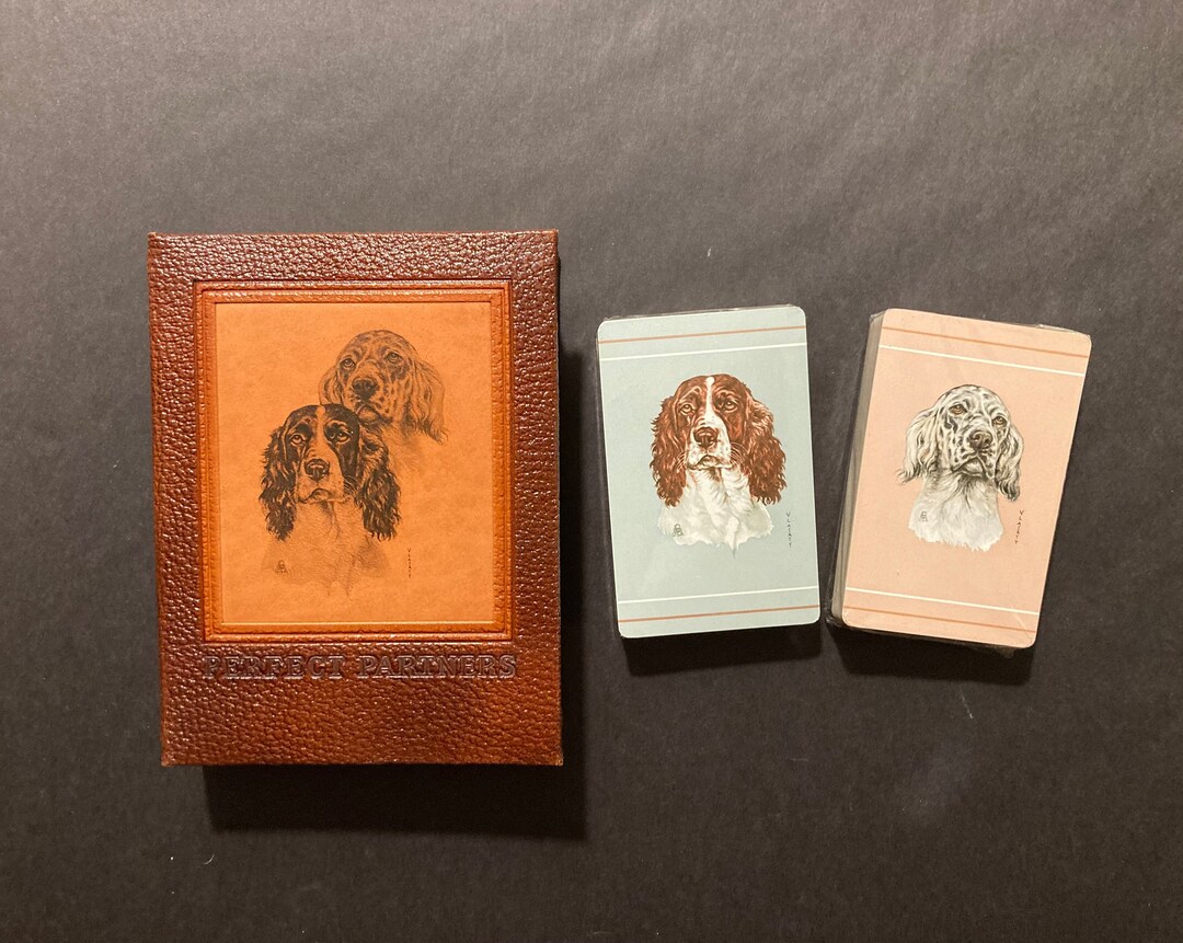 Vintage New/old Stock 1946 Playing Card Set in a Faux Leather-bound ...