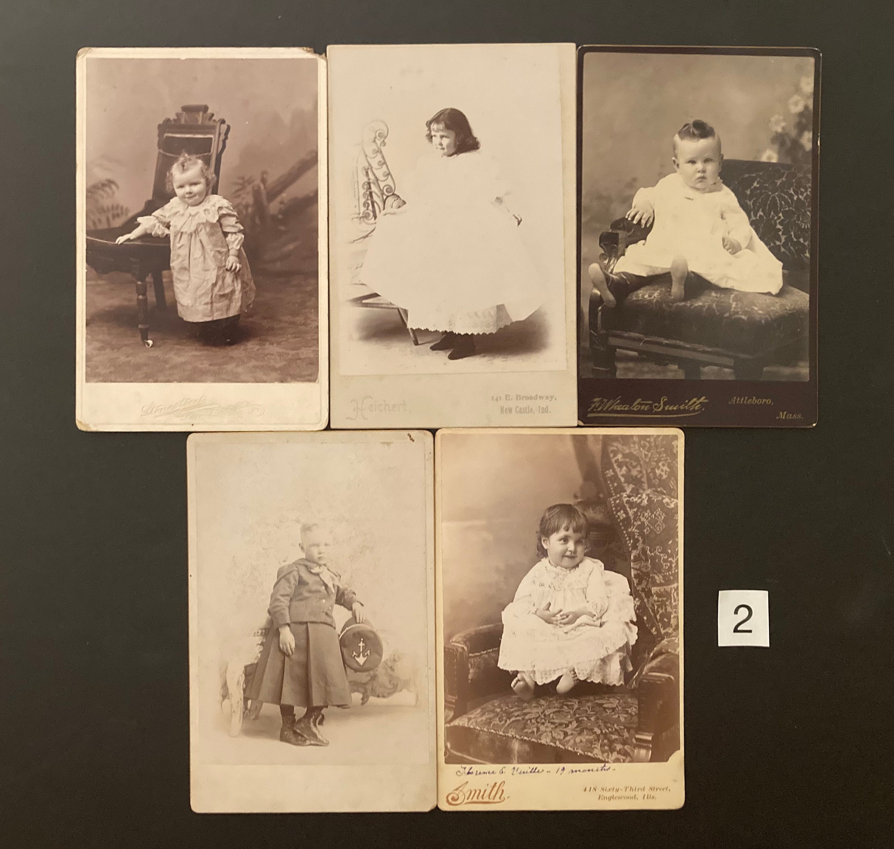 2 Lots of 5 Victorian Era Cabinet Cards: 5 Vintage Cabinet Cards of ...