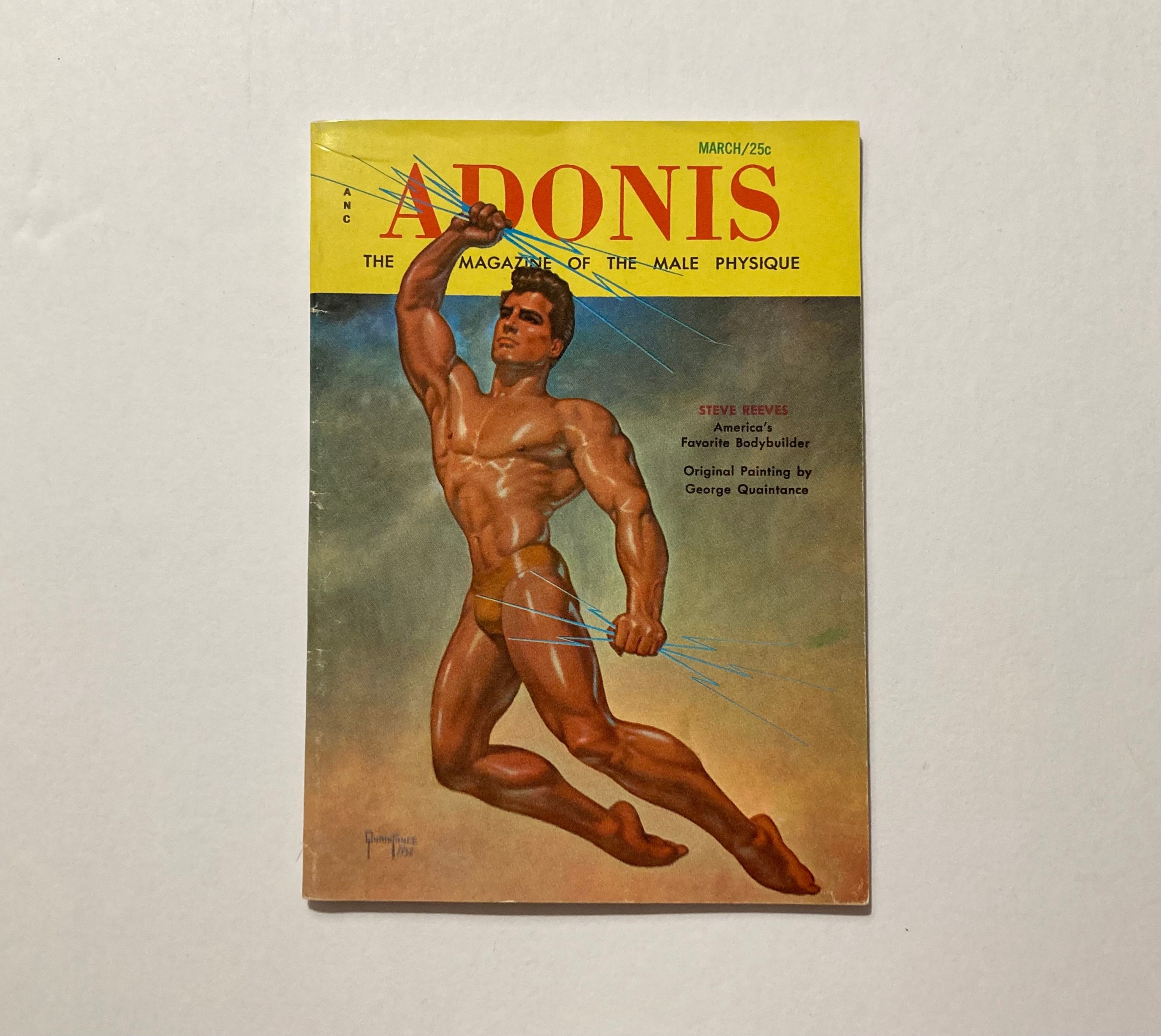ADONIS Magazine Steve Reeves Cover by Quaintance. March 1957, Volume 2 Number 5. Filled With ...