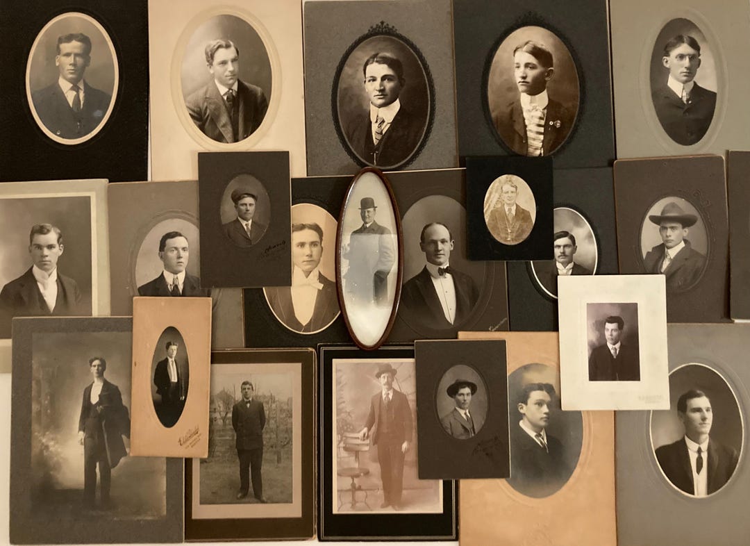 CLOSEOUT: Early 1900's Mounted Portraits Sold by Lot. Various Sizes ...