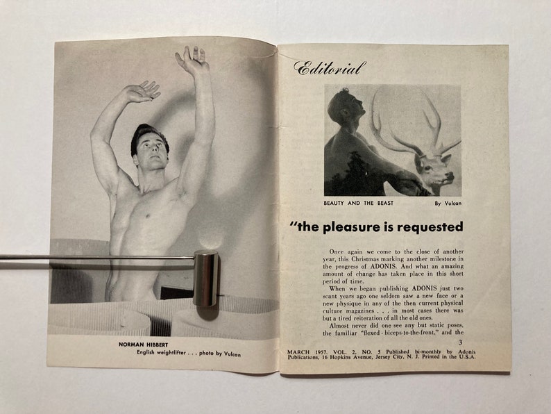 ADONIS Magazine Steve Reeves Cover by Quaintance. March 1957, Volume 2 ...