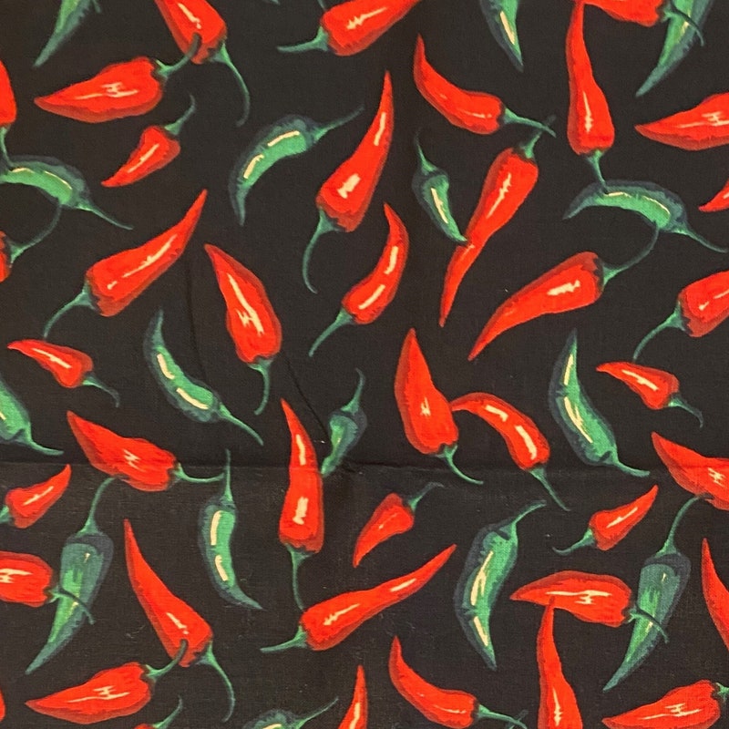 Chili Pepper Fabric - Etsy