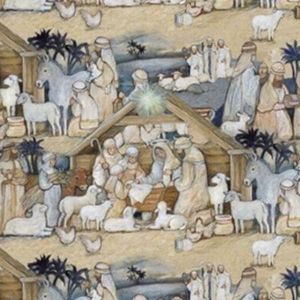 Nativity Fabric - Etsy