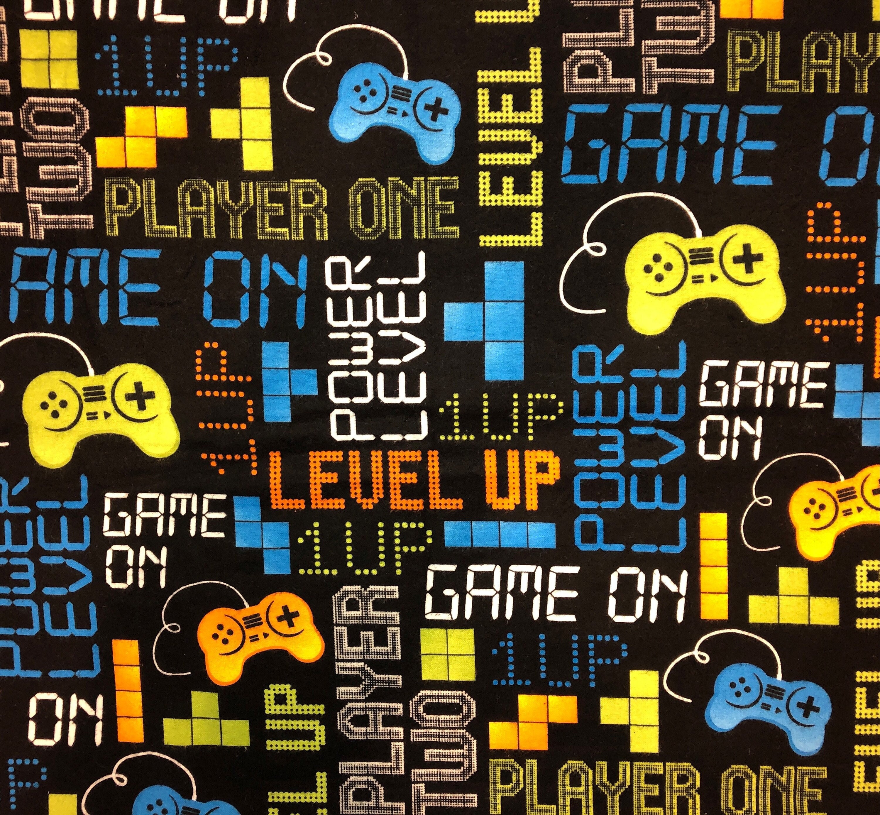 Gamer Flannel Fabric Video Game Quilting Crafting Flannel - Etsy