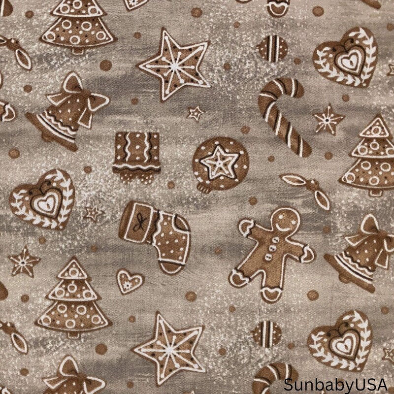Gingerbread Fabric - Etsy