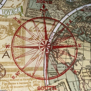 World Map Travel Cotton Quilting Crafting Sewing Fabric - Etsy