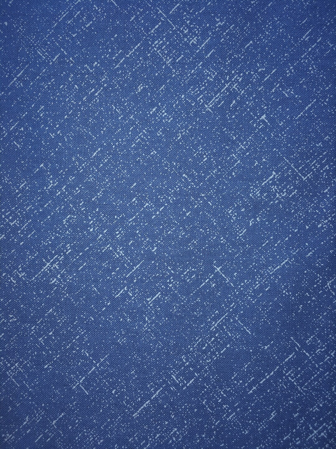 Blue Solid Fabric Crosshatch Design Cotton Quilting Crafting Sewing ...