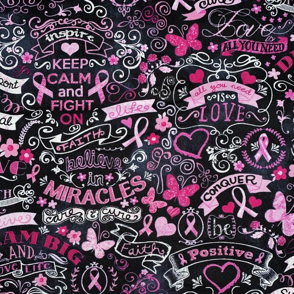 Breast Cancer Fabric - Etsy