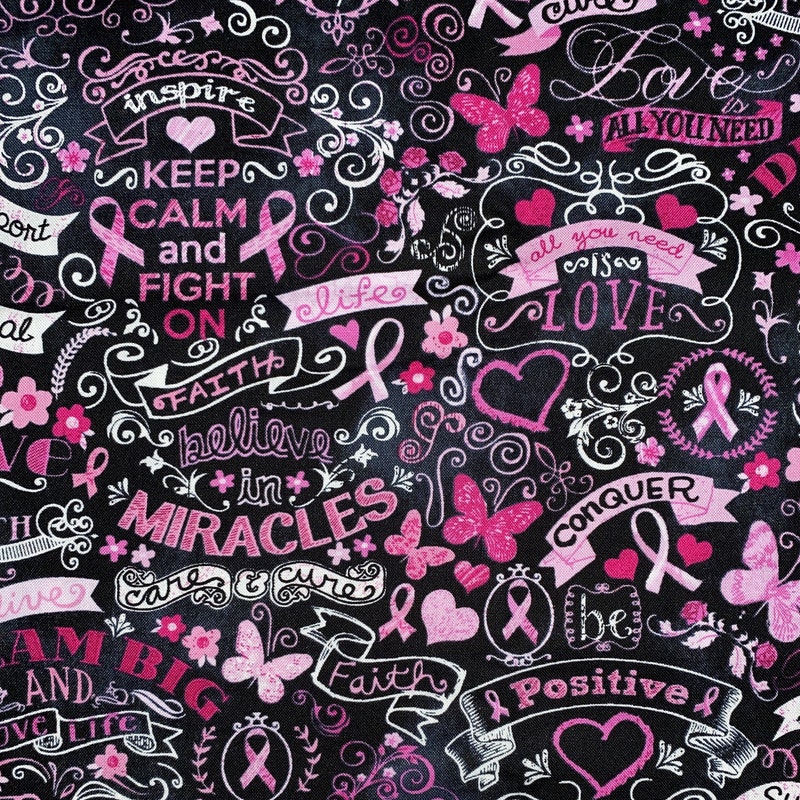 Breast Cancer Fabric - Etsy