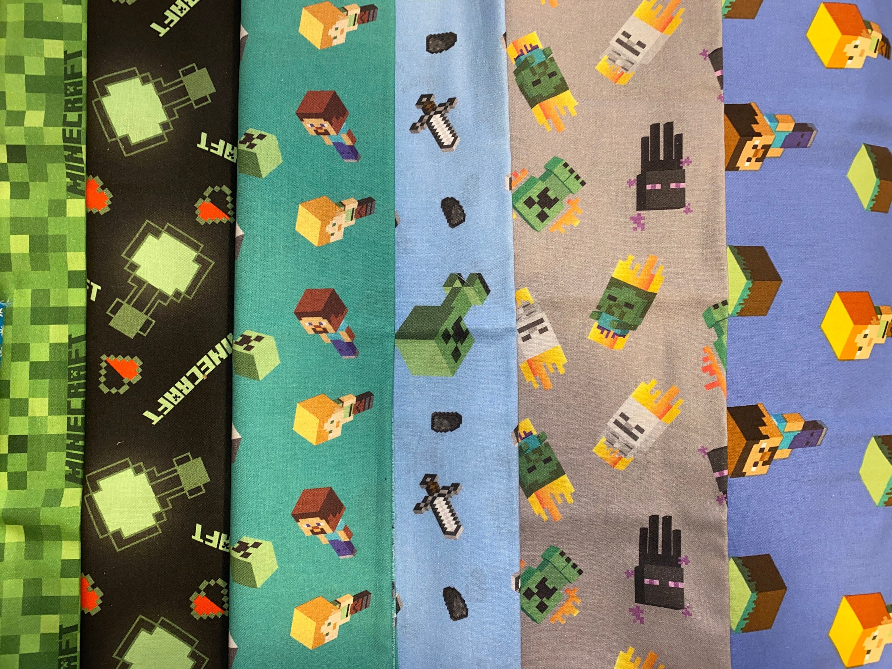 Minecraft Fabric 6 Choices Quilting Craft Sewing Fabric - Etsy