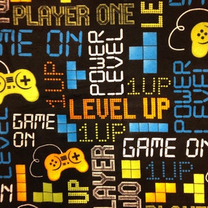 Gamer Flannel Fabric Video Game Quilting Crafting Flannel - Etsy
