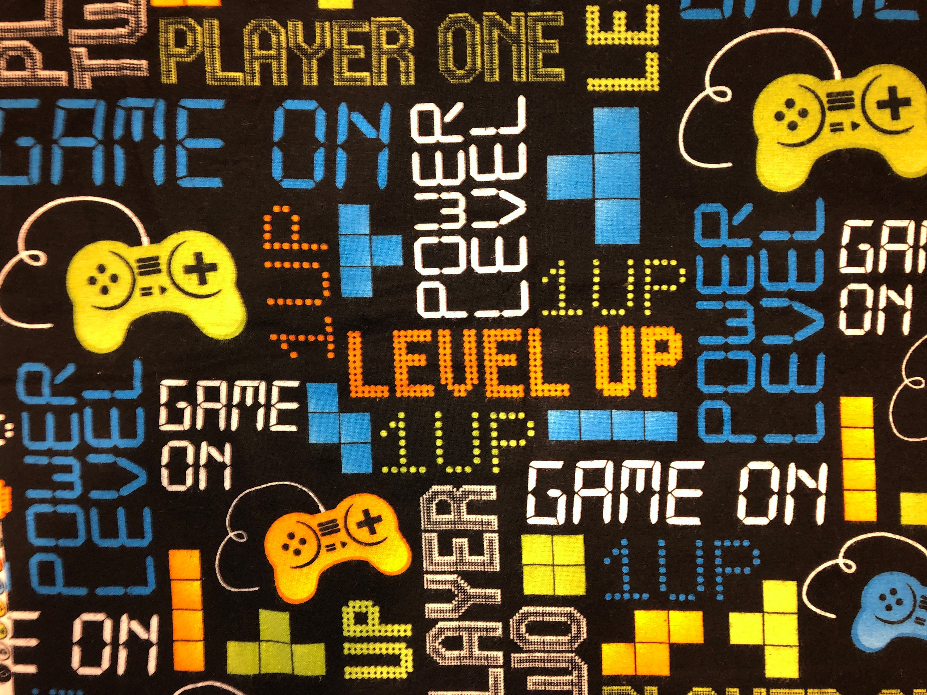 Gamer Flannel Fabric Video Game Quilting Crafting Flannel - Etsy