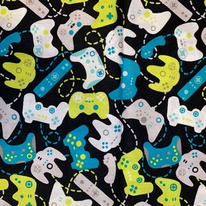 Video Game Fabric Controller Gamer Level up Cotton Quilting Crafting ...