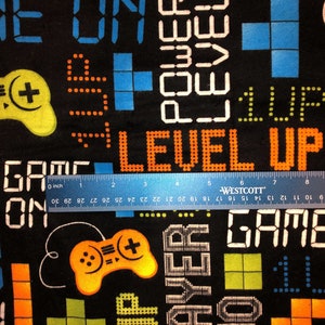 Gamer Flannel Fabric Video Game Quilting Crafting Flannel - Etsy
