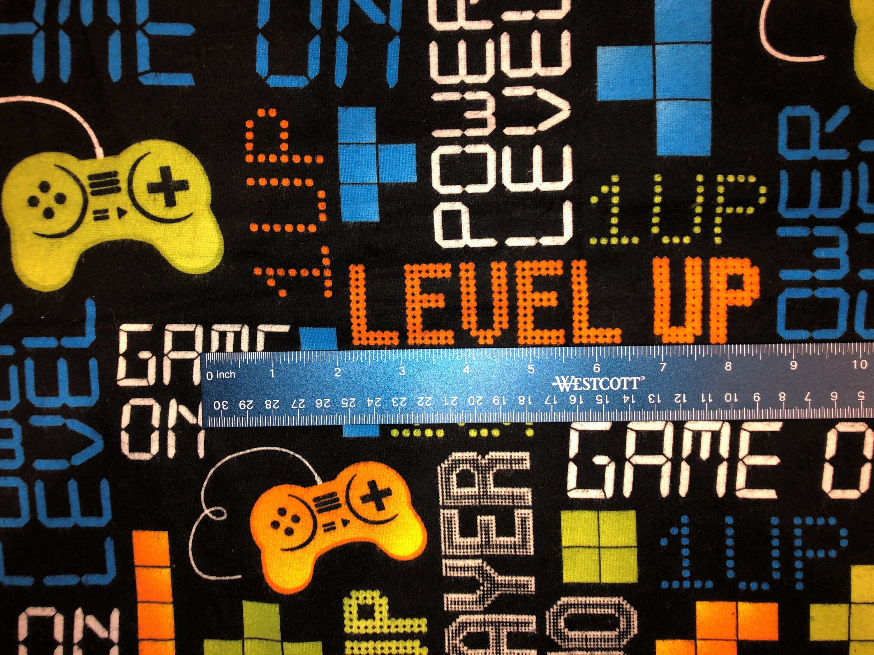 Gamer Flannel Fabric Video Game Quilting Crafting Flannel - Etsy