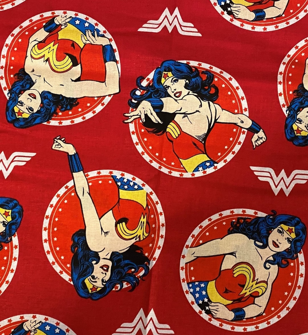 Wonder Woman Fabric DC Comics Cotton Quilting Crafting Sewing - Etsy