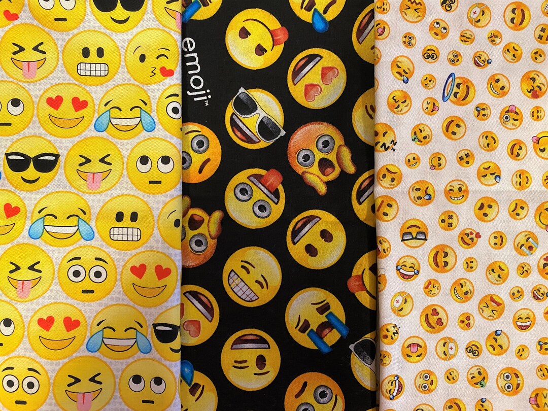Emoji Fabric 100% Cotton Quilting Crafting Sewing Fabric - Etsy