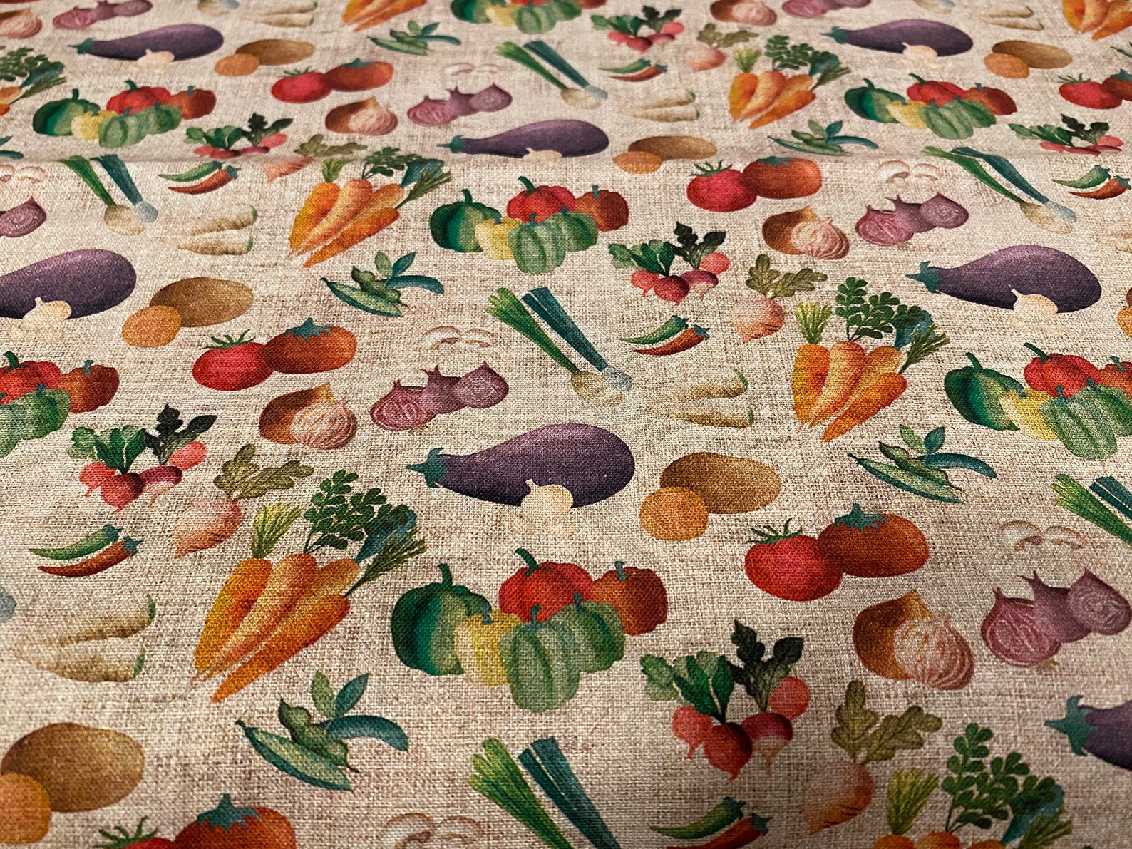 Veggies Food Fabric Vegetable Cotton Quilting Crafting Sewing Fabric (2 ...